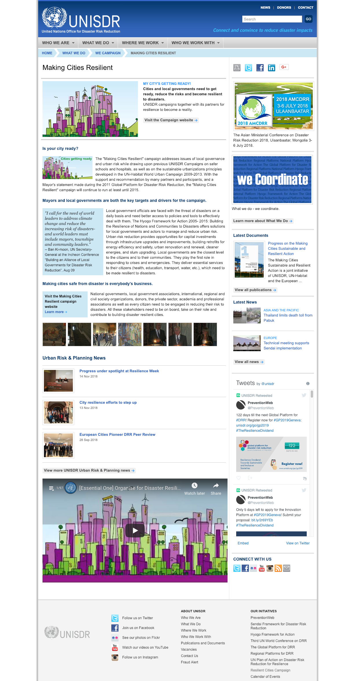 UNISDR - Making Resilient Cities | ChucktownFloods