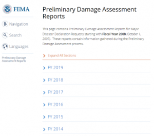 Preliminary Damage Assessment Reports - FEMA | ChucktownFloods