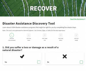 USDA Disaster Assistance Discovery Tool | ChucktownFloods